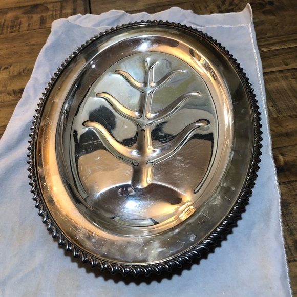 Vintage | Dining | Vintage Silver Plated Footed Tree Of Life Serving ...